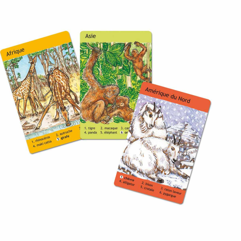 Jeu de 7 familles animaux du monde