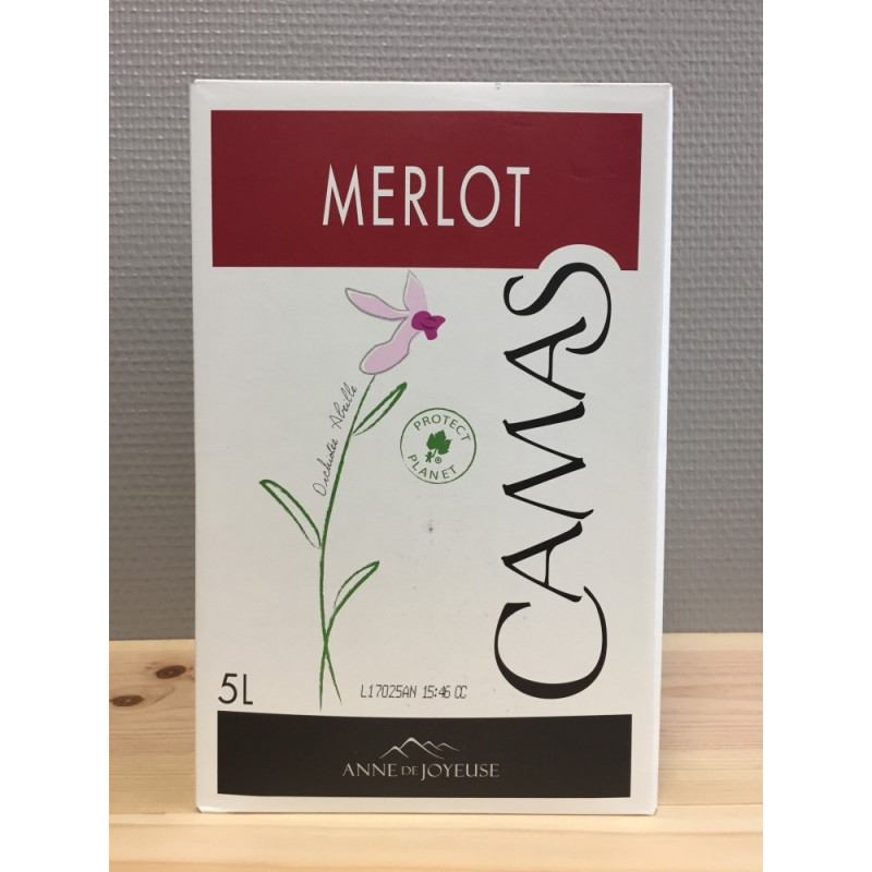 vin rouge merlot bib de 5l Camas - Achetez à Châlons